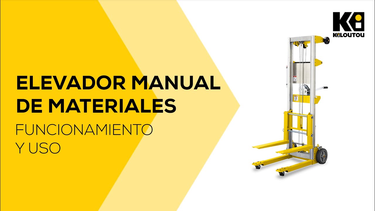 ¿Cómo utilizar el elevador manual de materiales? | Kiloutou España ...