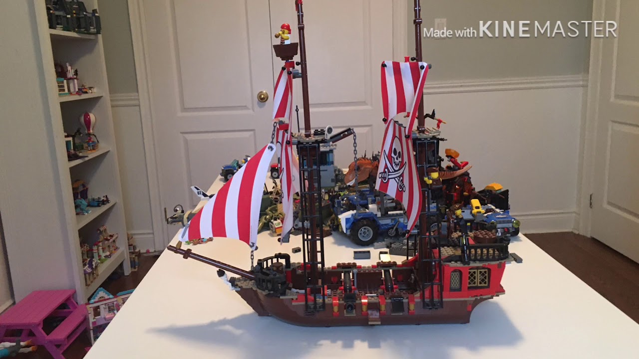 my lego pirate ship set up - YouTube