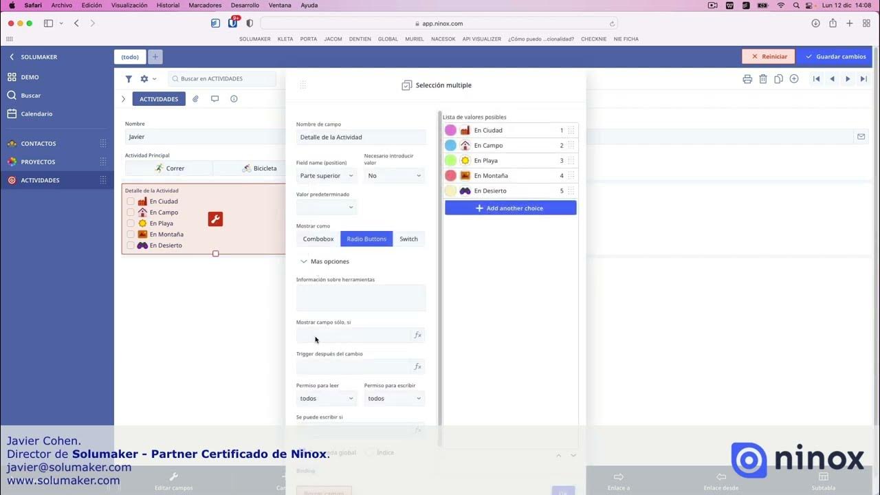 Mostrar y Ocultar Campos en Ninox - Tutorial en Español - YouTube