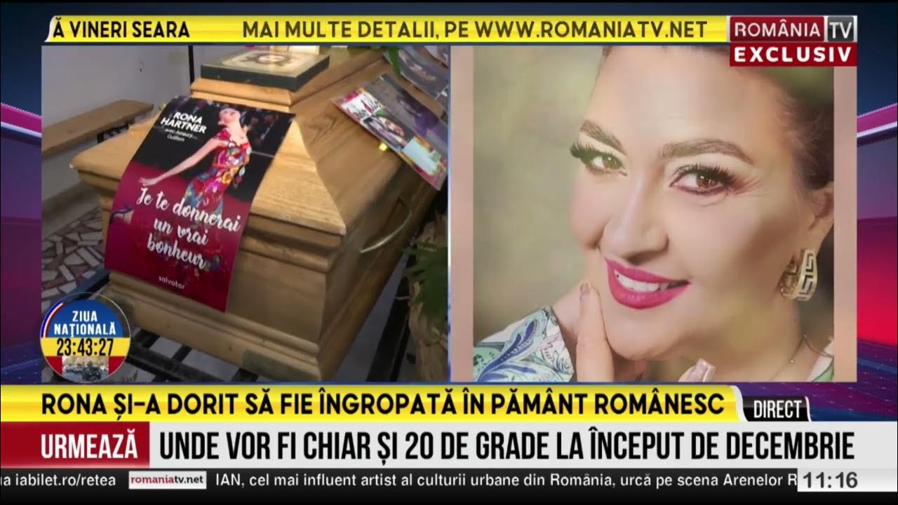 Rona Hartner si-a dorit sa fie ingropata in pamant romanesc - YouTube
