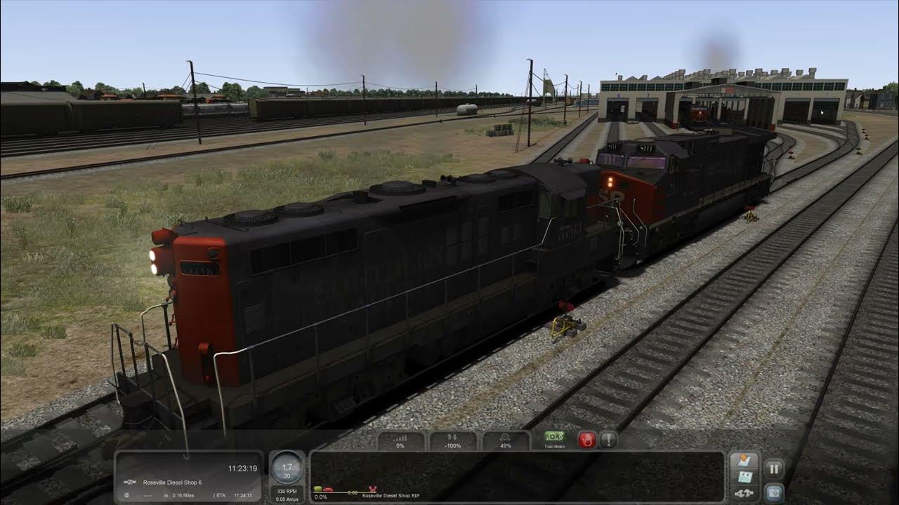 Train Simulator Classic - [EMD GP9] - Yard Work (Roseville) Part 6 - 4K UHD - YouTube