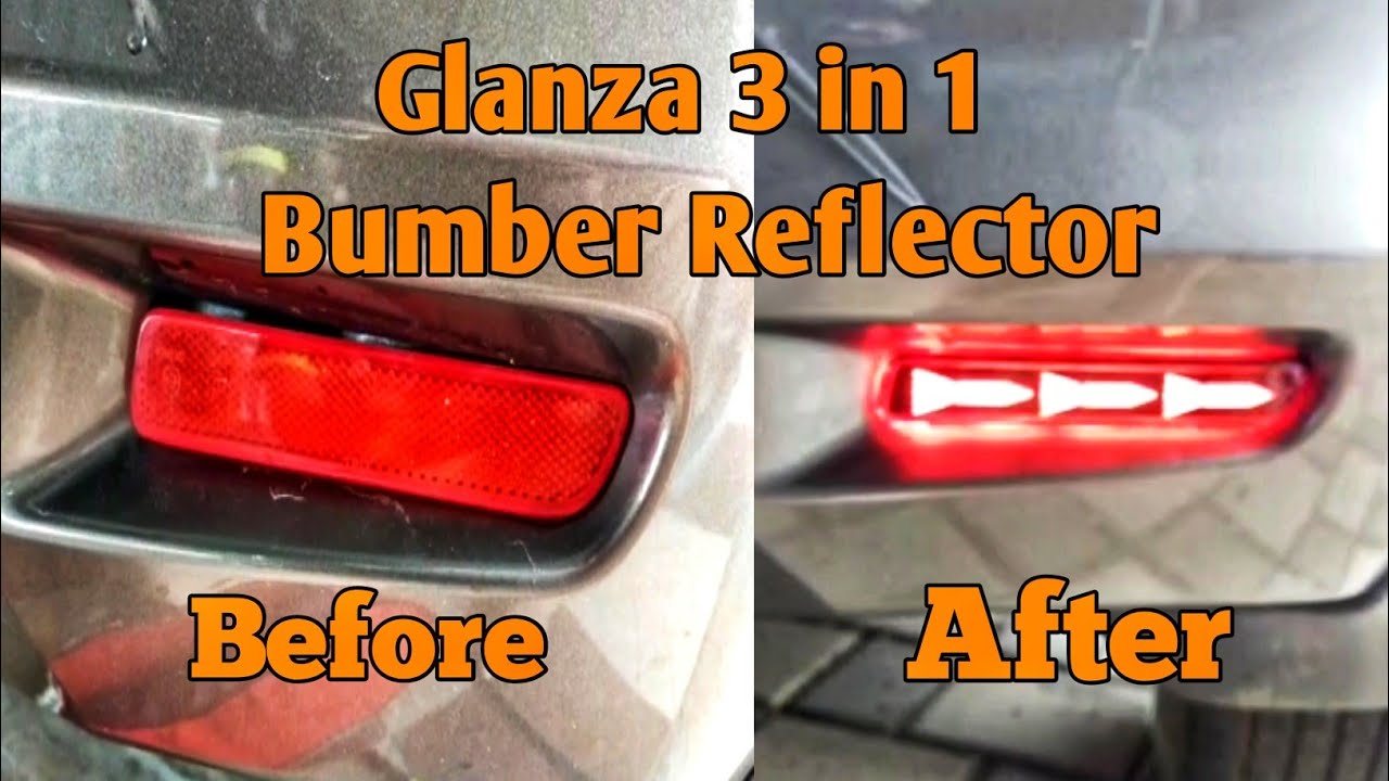 Toyota Glanza Rear bumper Reflector(3 in 1)...... #reflector - YouTube