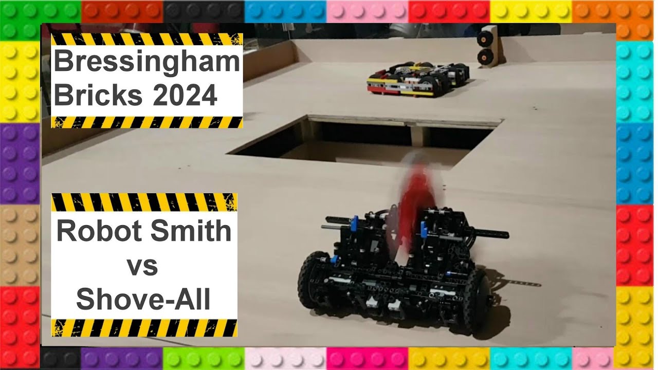 Robot Smith vs Shove-All - Lego Robot Battle (Bressingham Bricks 2024 Sat S4B5) - YouTube