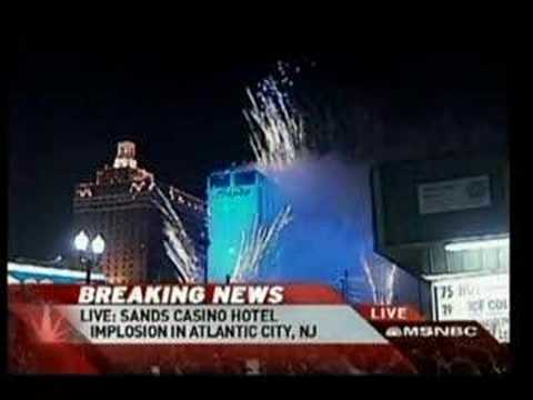 Atlantic City Sands Hotel Collapses Due to Fire(works)! - YouTube