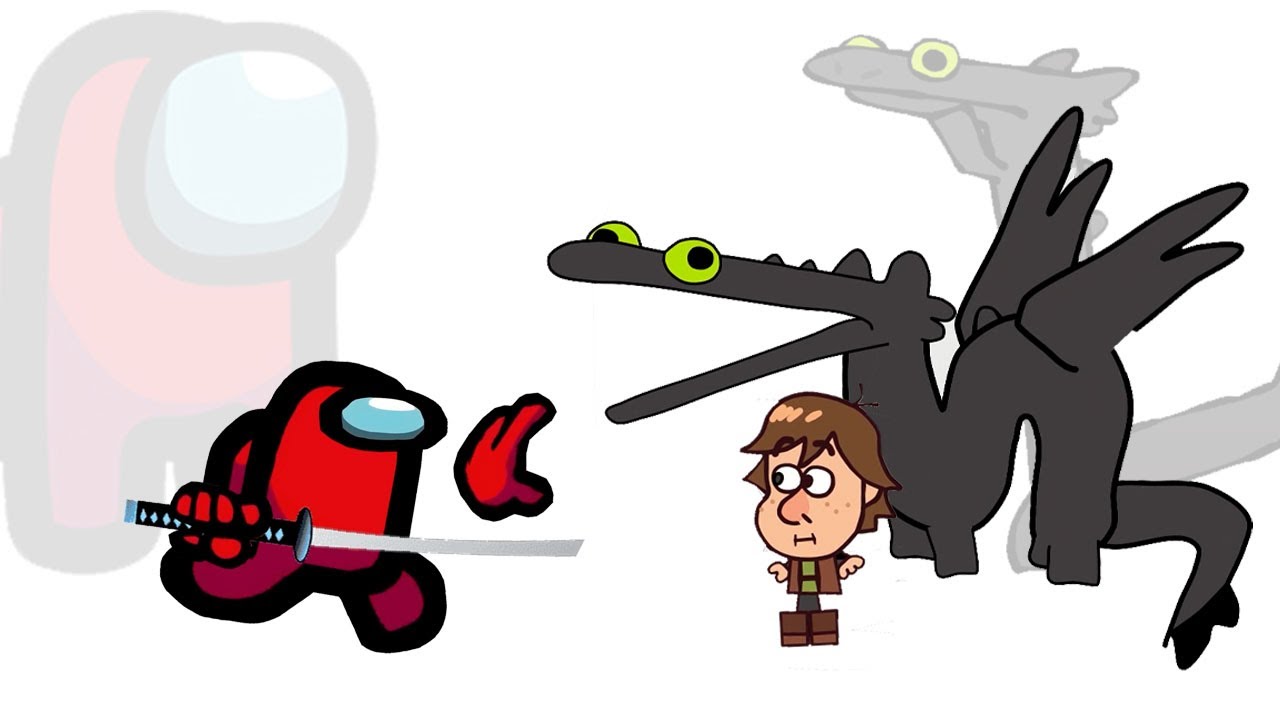 Mini Crewmate Kills Toothless Dancing Meme in “How To Train Your Dragon ...