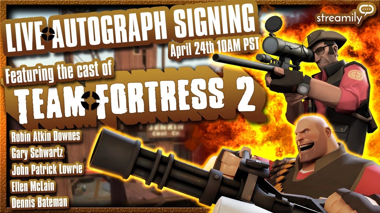 TF2 Live Signing with Dennis Bateman (Spy & Pyro), Part 2 - YouTube