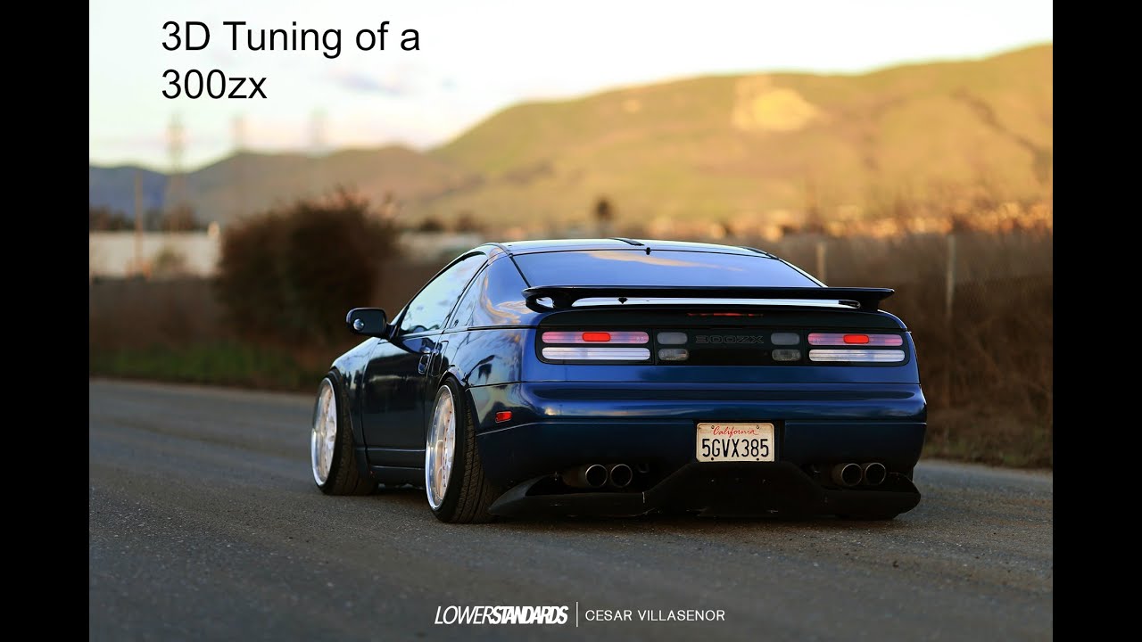 3D tuning of a 300zx and a walkthrough of my garage - YouTube