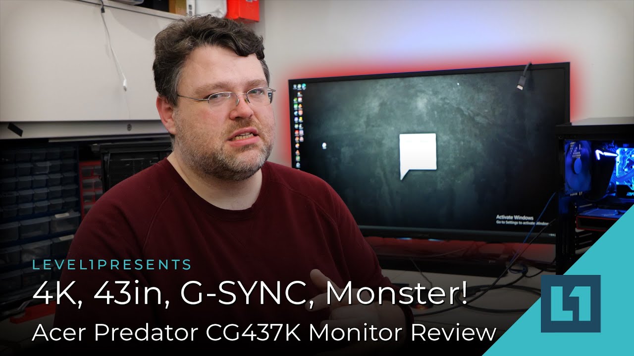 4K, 43in, G-SYNC, Monster! - Acer Predator CG437K Monitor Review - YouTube