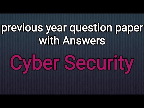 cyber security || previous year question paper with solutions || #exam ...