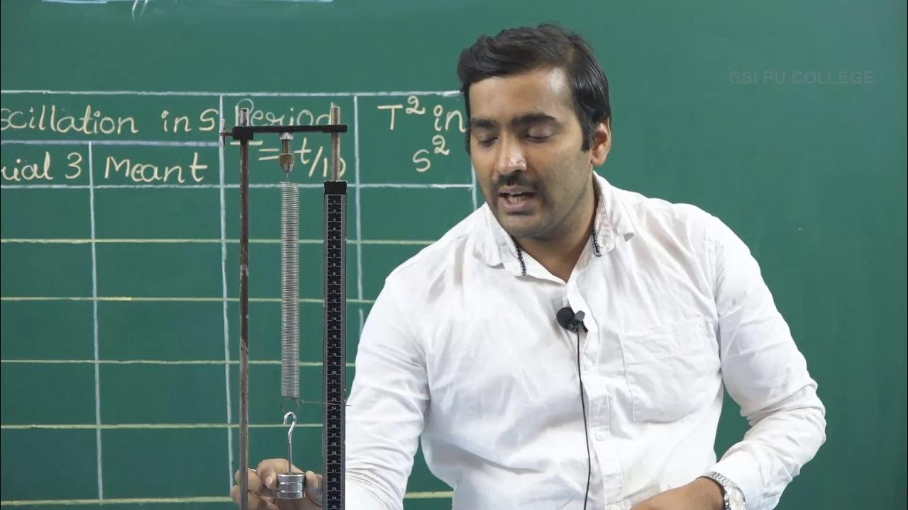 PHYSICS | 1st PUC | LAB | SPRING CONSTANT | EXP 04 - YouTube