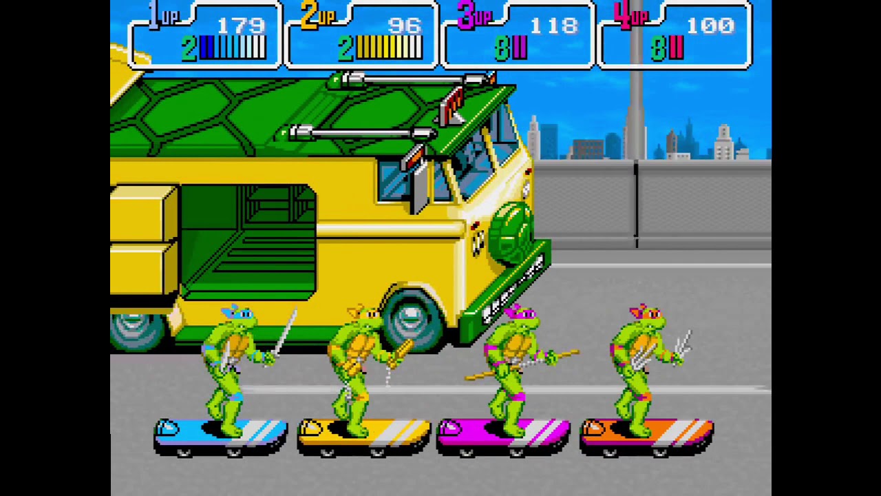 Teenage Mutant Ninja Turtles (Konami Arcade) All cutscenes Full Game ...