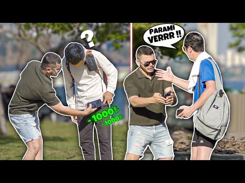 İNSANLARDAN PARA ÇEKME ŞAKASI !!( MİLLET ÇILDIRDI )- SOSYAL DENEY