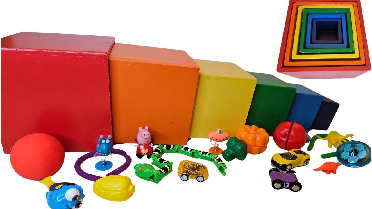 Rainbow Learning Big Blocks for Toddlers and Kids. - YouTube