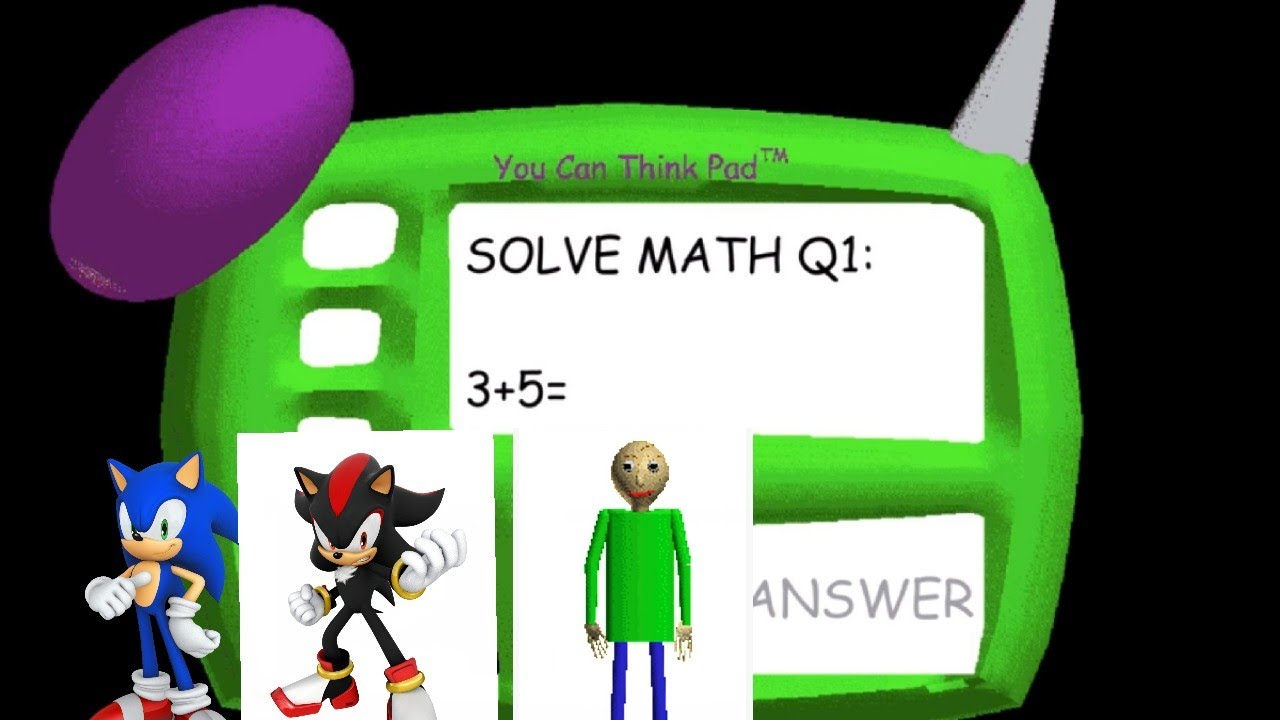 Spicy Sonic and Simp Shadow play Baldi's Basics part 2 ft Baldi - YouTube