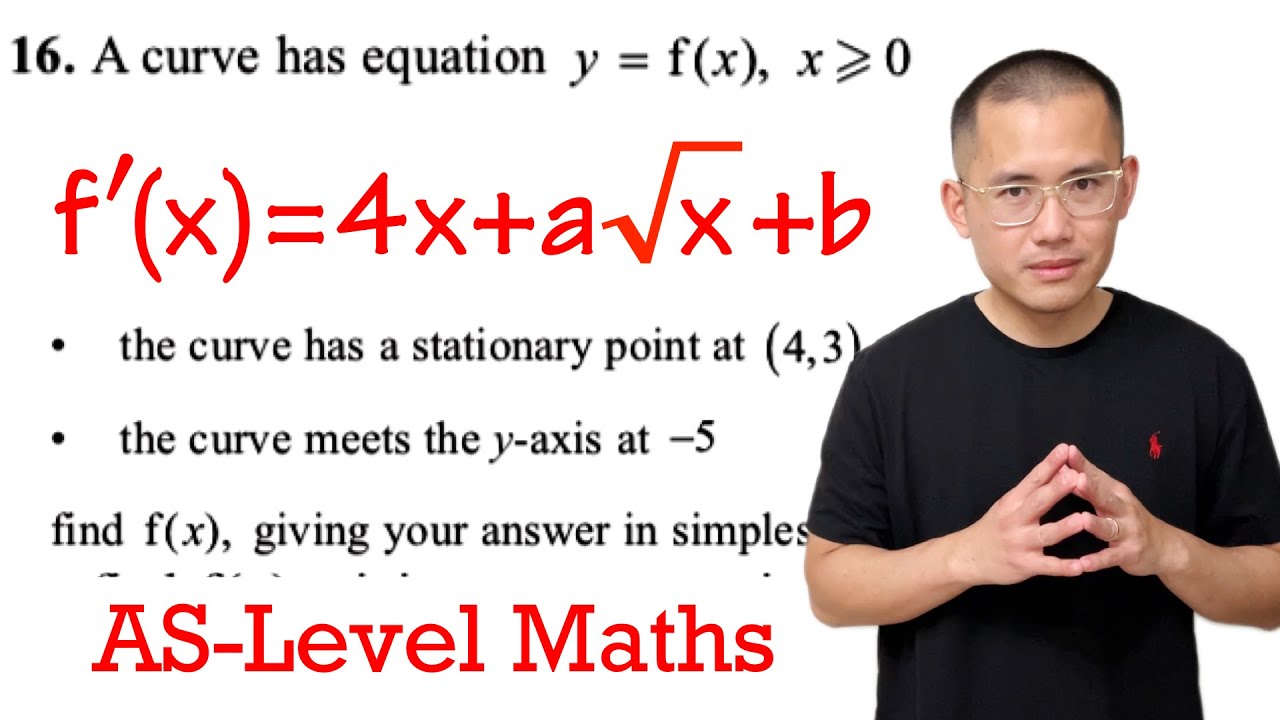 This is how the 2023 AS-Level maths exam asked a calculus question ...