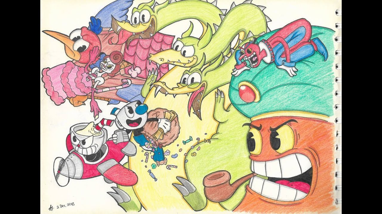Cuphead inkwell isle 2 all bosses - YouTube
