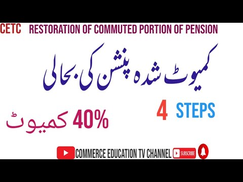 Restoration of Commuted Portion of Pension - YouTube