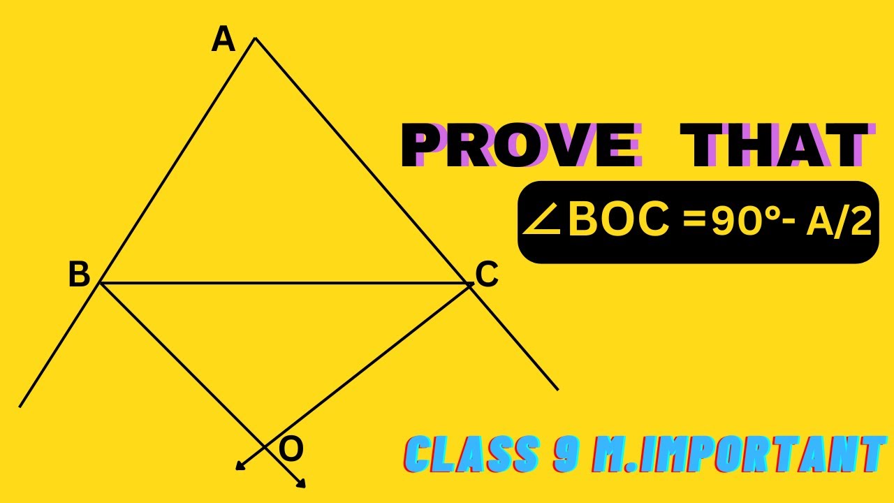 Important question of triangles for class 9| | class 9 maths proof ...