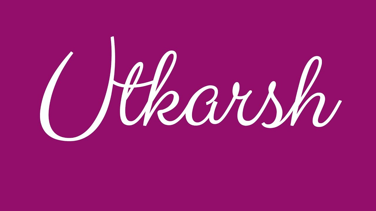 Utkarsh English Cursive Handwriting Tutorial - YouTube