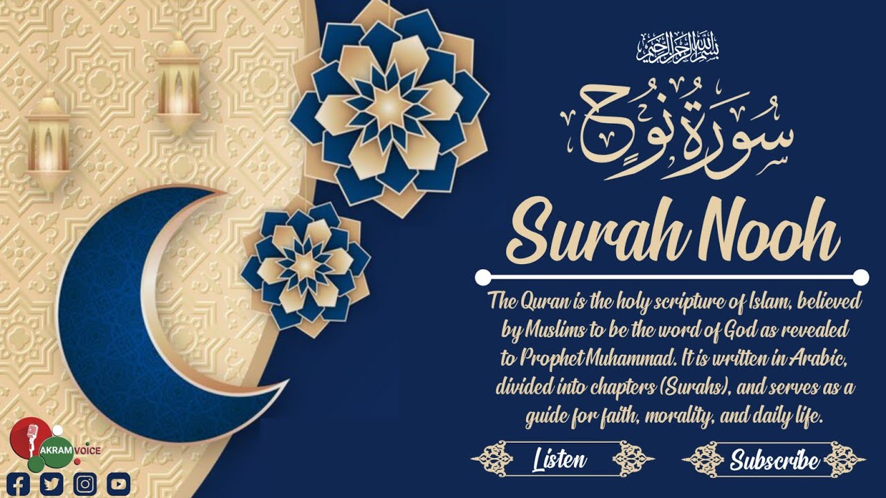 Surah 71 Nooh (Noah) - YouTube
