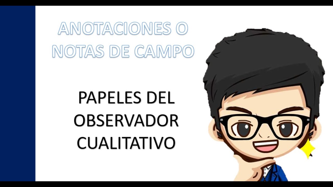 TÉCNICAS DE RECOPILACIÓN DE DATOS CUALITATIVOS | OBSERVACIÓN ...