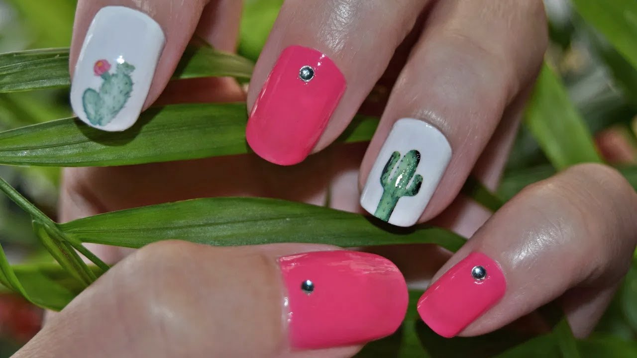 Uñas con Cactus Colaboración BORN PRETTY 11 | CristiNails - YouTube