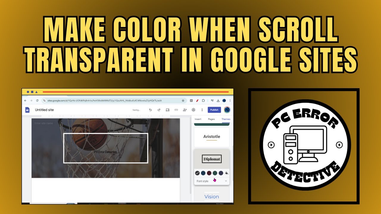 How to Make Color Transparent When Scroll in Google Sites - Step-by ...