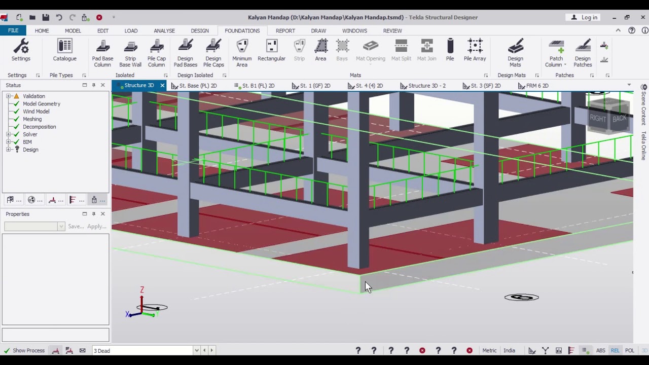 Design of Mat Foundation || Design of Raft Foundation in Tekla ...