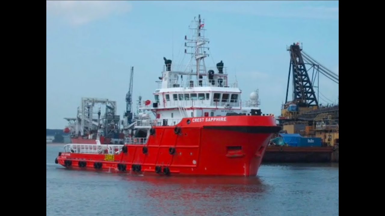 Seaman Life AHTS Crest Sapphire Anchor Handling Tug - YouTube