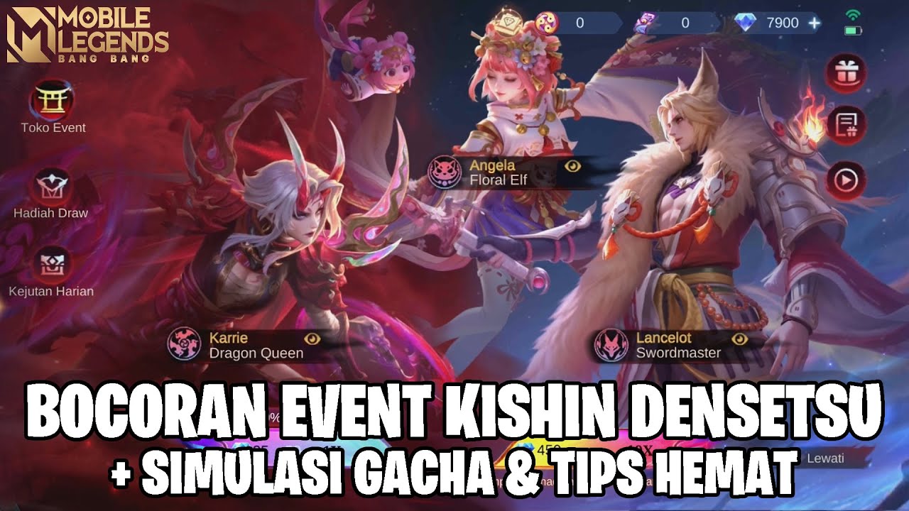 BOCORAN EVENT SKIN LANCELOT, KARRIE & ANGELA KISHIN DENSETSU + SIMULASI ...