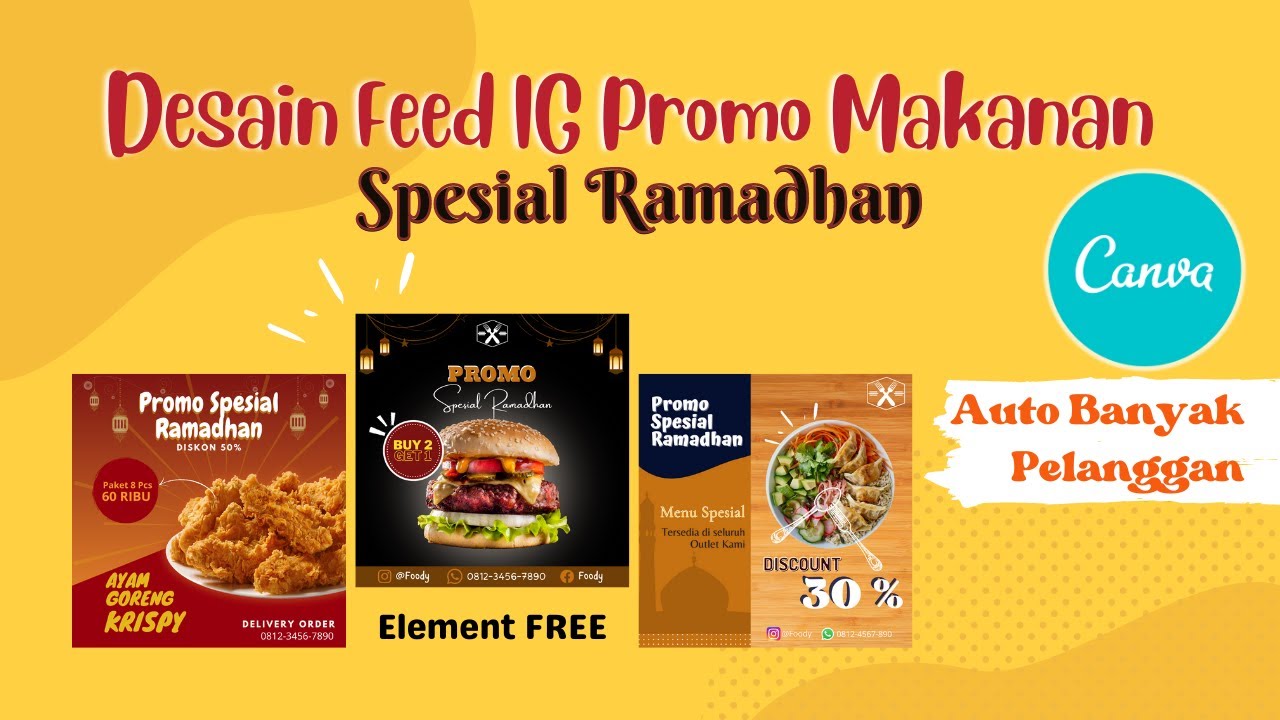 CARA DESAIN FEED IG UNTUK PROMOSI MAKANAN SPESIAL RAMADHAN MENGGUNAKAN ...