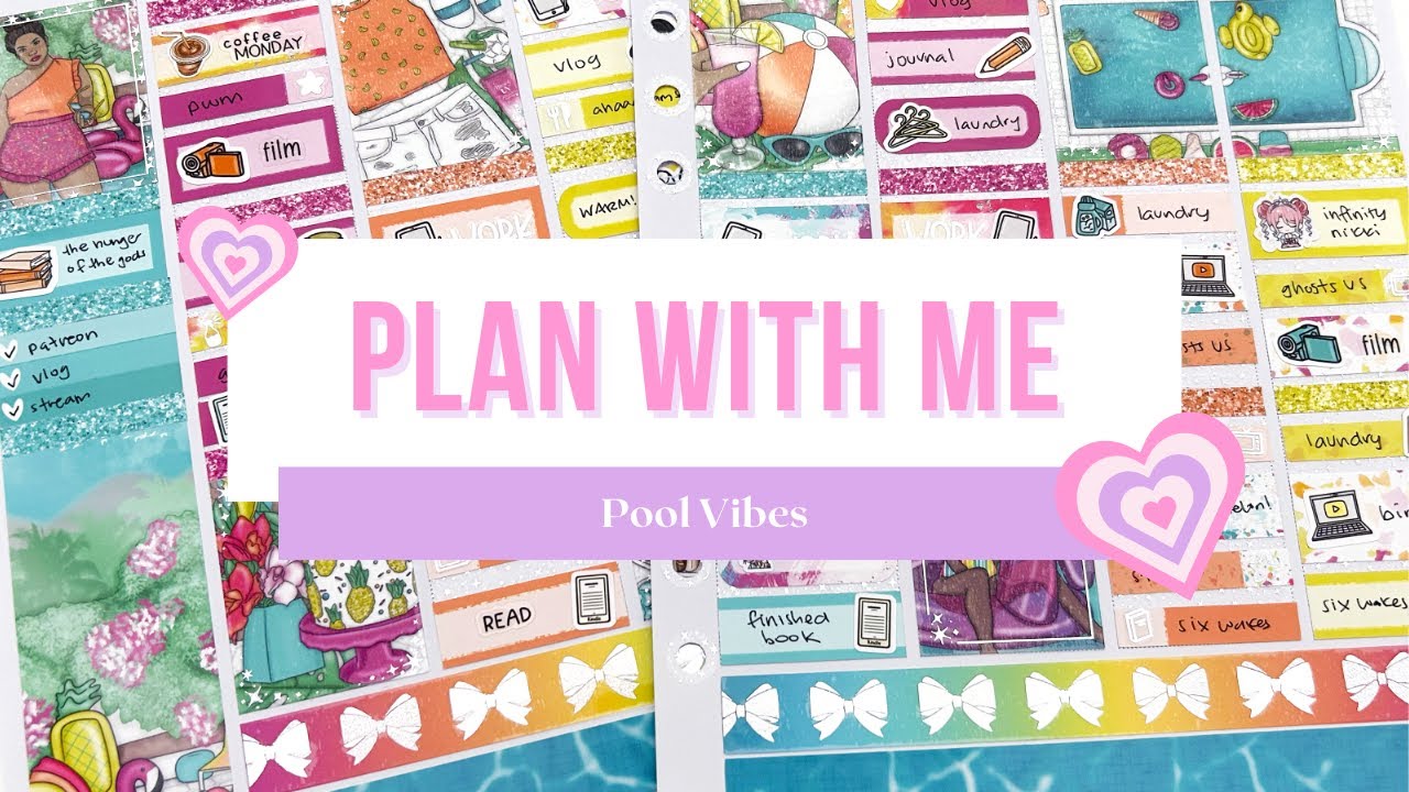 Plan With Me ☆ Pool Vibes (Scribble Prints Co) - YouTube
