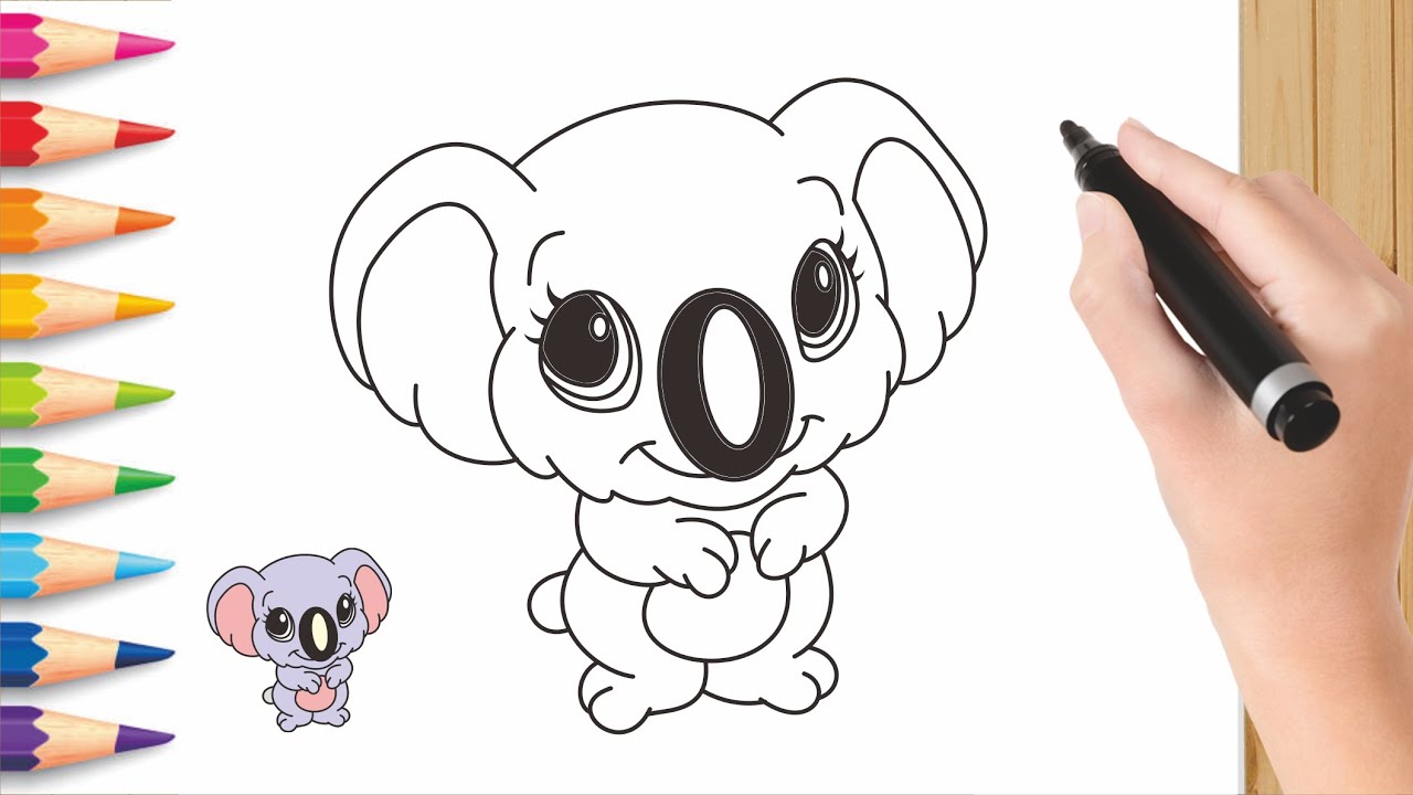 HOW TO DRAW KOALA STEP BY STEP - YouTube