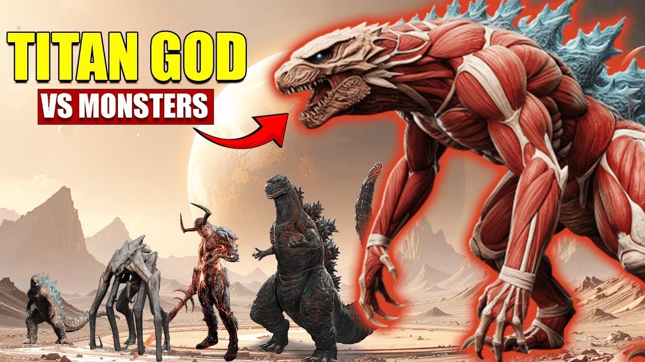 Attack Titan God vs monsterverse Monsters | 3D Monster Size Comparison ...