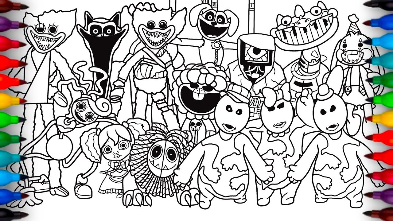 Poppy Playtime Chapter 5 Coloring Pages. COLORING Doey the Doughman ...