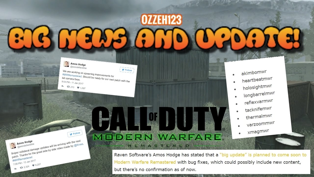 BIG NEWS - COD4 REMASTERED - YouTube