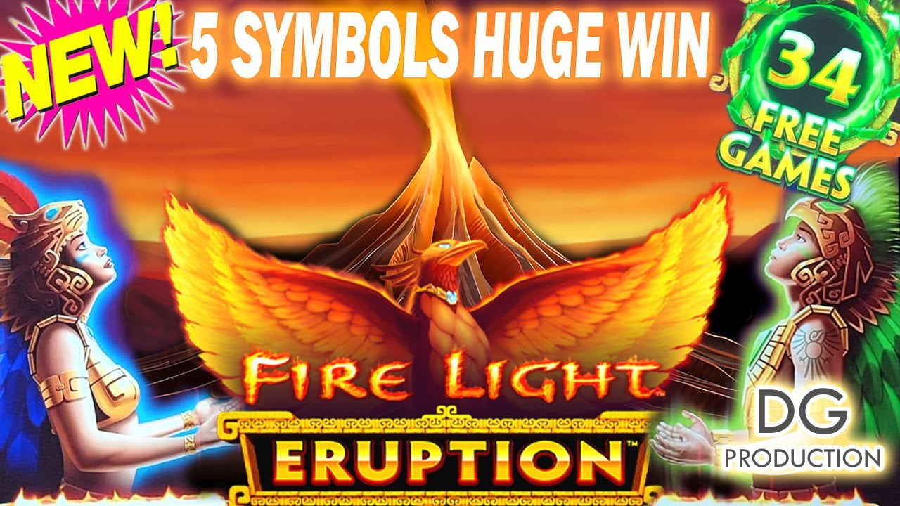🔥NEW🔥 FIRE LIGHT ERUPTION 🌋 BIG WIN 5 SYMBOLS BONUS TRIGGER | SLOT ...