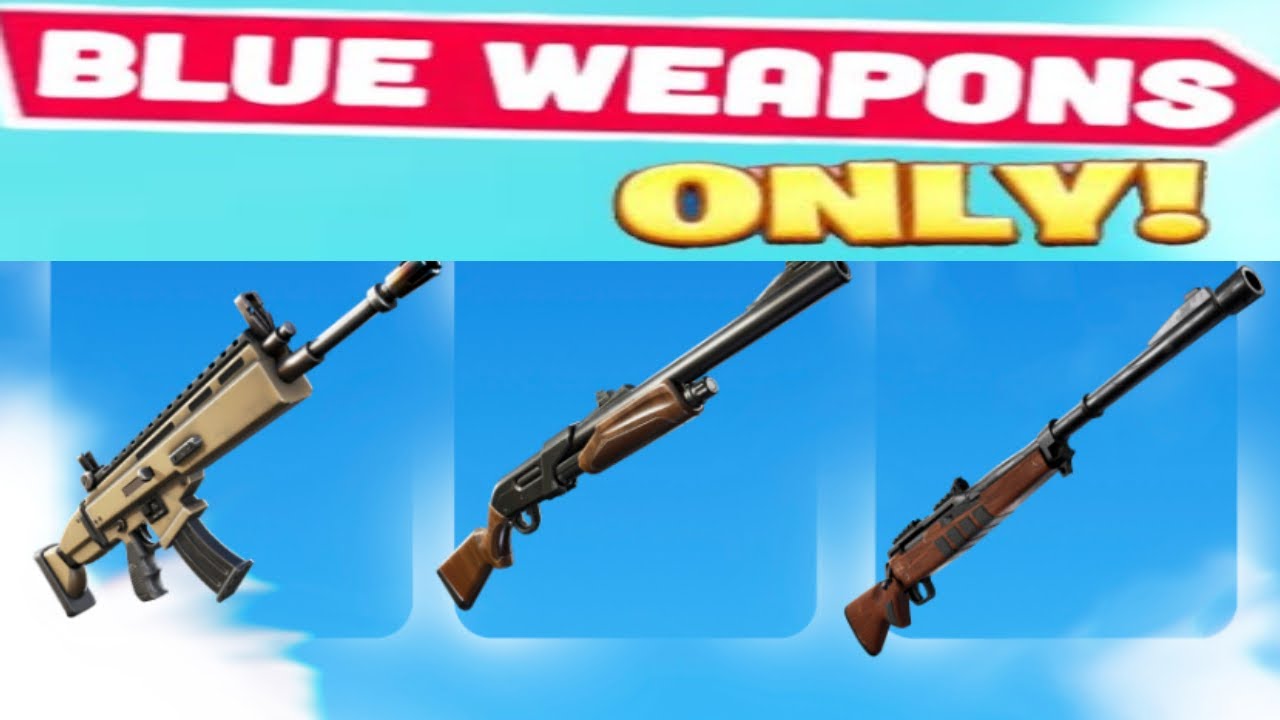 BLUE weapons only challenge in Fortnite zero build! (CRAZY) - YouTube
