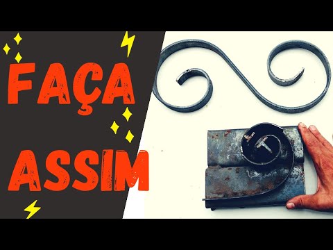 Como fazer voluta-ornato em espiral, DOBRADEIRA DE FERRO-VOLUTA - YouTube