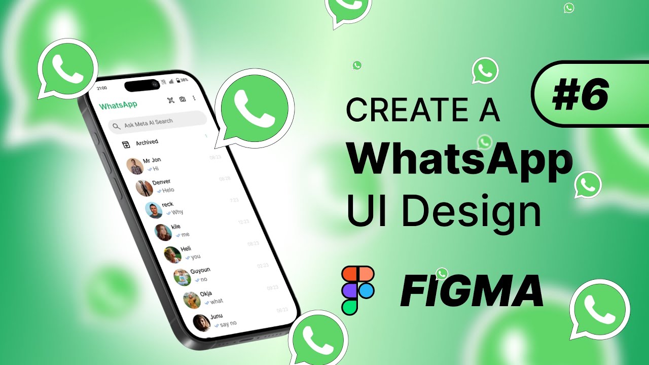 Figma UI design tutorial,WhatsApp UI design(2025)part-6,#figma # ...