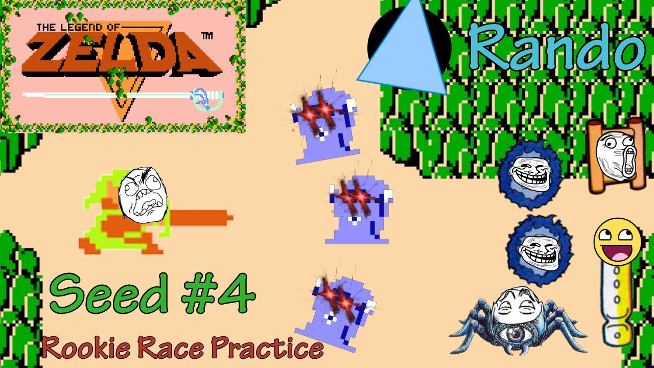 Rookie Race Practice Begins - Zelda 1 Shapes Randomizer (Seed #4) - YouTube