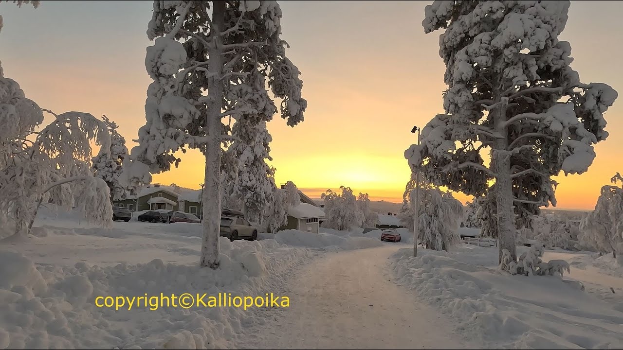 Saariselkä Kaunispää. Kova pakkanen lapissa, tunturilla - YouTube