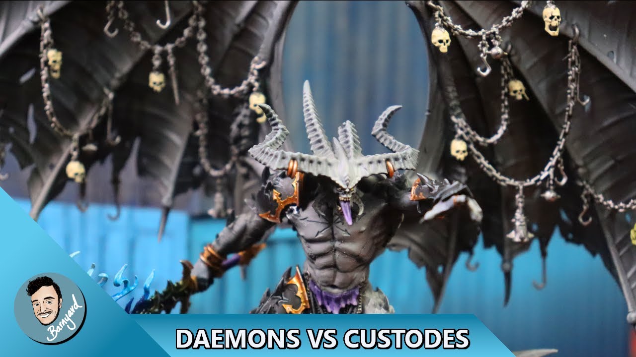 DAEMONS *NEW CODEX* VS CUSTODES WARHAMMER BATTLE REPORT - YouTube