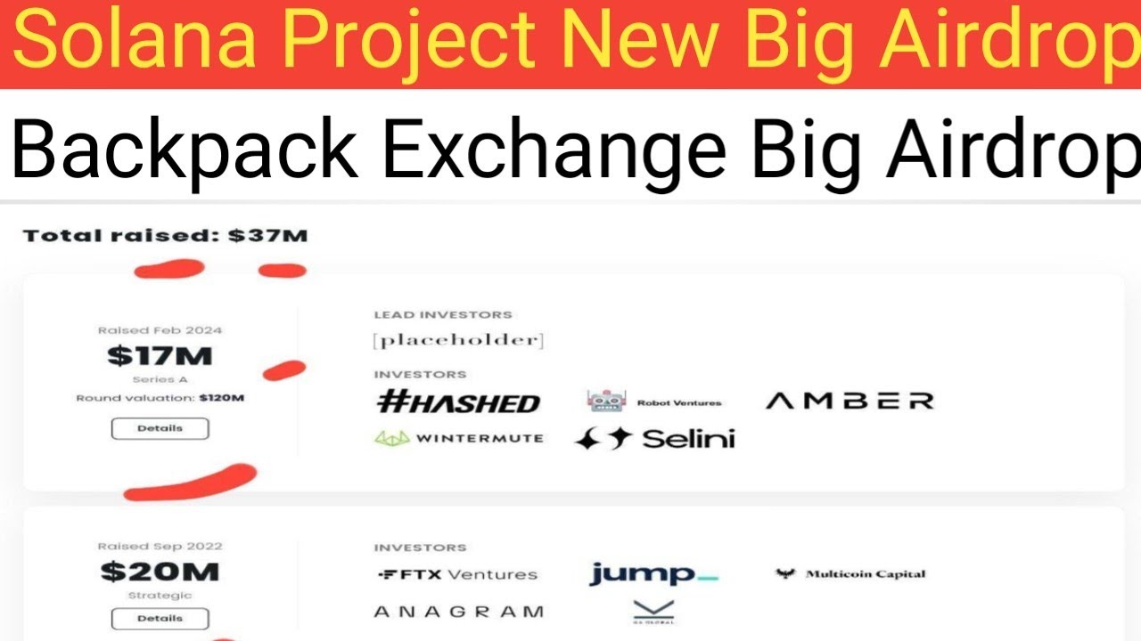Solana Project New Big Airdrop Offer।। Backpack Exchange Big Airdrop Offer।।Future Big Airdrop ...