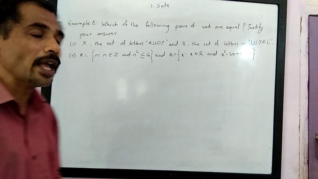 Class 11 Sets Equal Sets Youtube 1760
