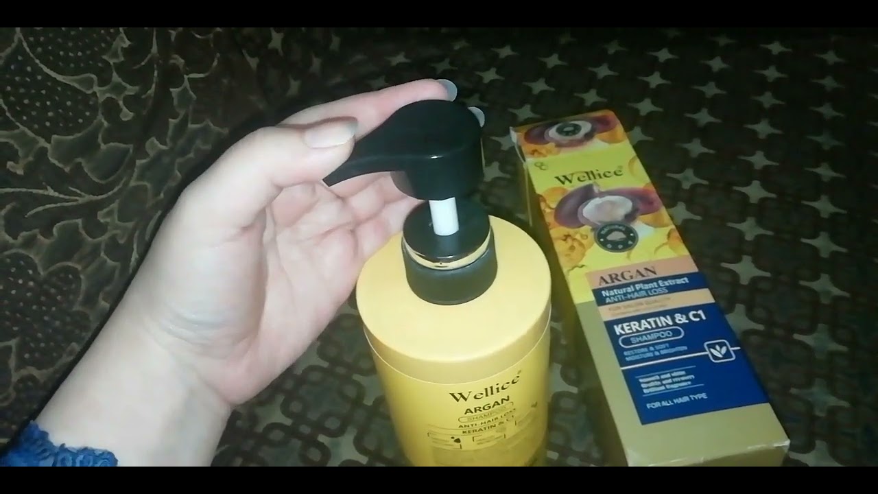 Wellice Argan Shampoo Review | Shampoo with Keratin and C1 - YouTube