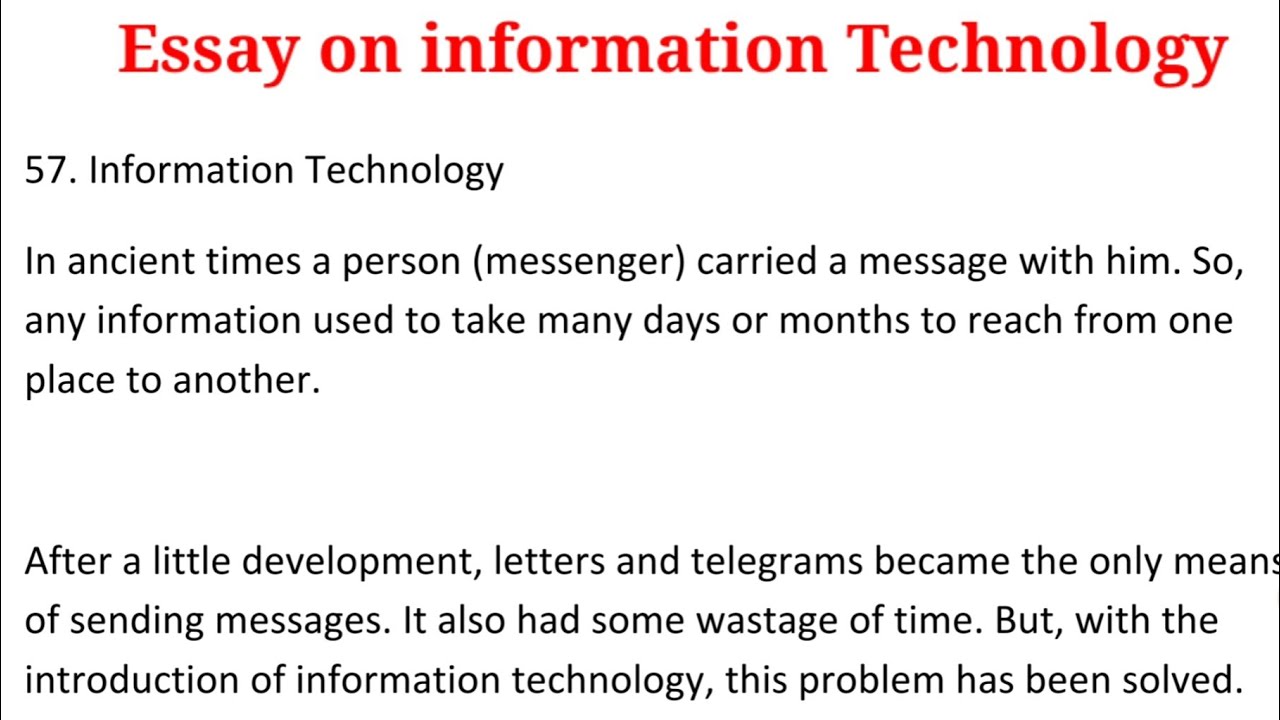 Essay On Information Technology In English Information Technology Par essay-on-information-technology-in-english-information-technology-par