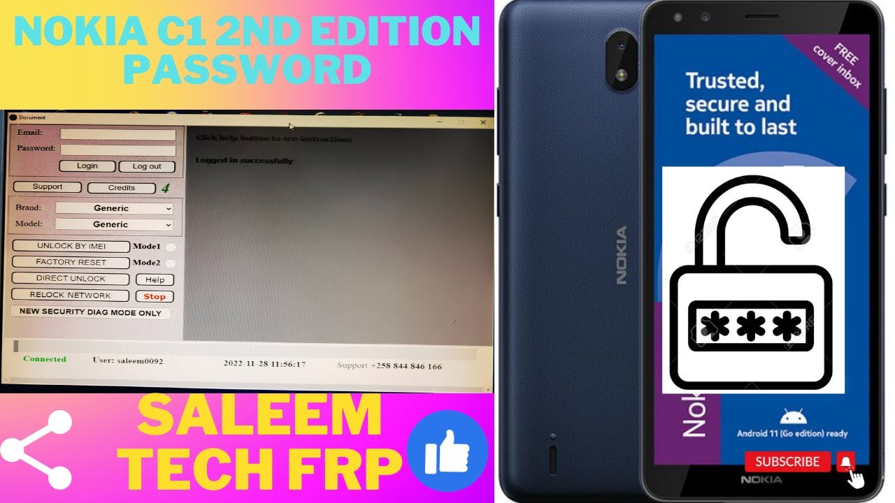 Nokia c1 2nd Edition hard reset | Nokia ta-1380 pin Password Frp Unlock ...