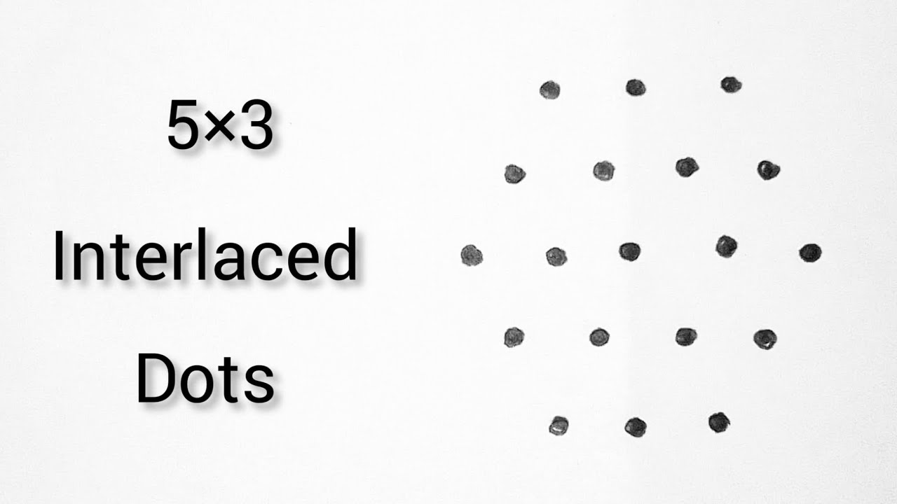 53 dots rangoli art design/ easy rangoli design/ Deepamkolam/pullikolam ...