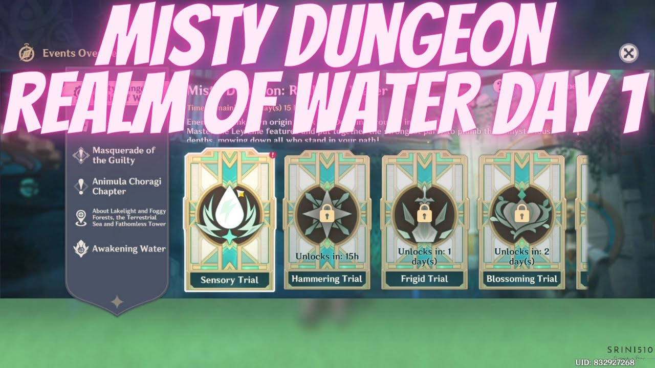 Misty Dungeon Realm Of Water Event Genshin Impact - YouTube